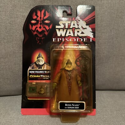 Star Wars BOSS NASS Action Figure Naboo Gungan Staff Episode 1 CommTech ...