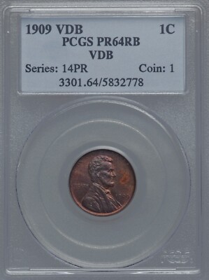1909 VDB PCGS PR64RB 420 Minted Per Mint Records -- Key Matte Proof ...
