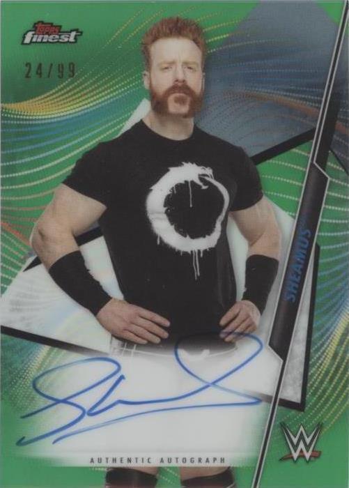 2020 Topps Finest WWE - Finest Autographs Sheamus #A-SH Green Refractor ...