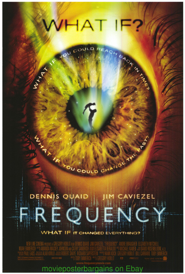 FREQUENCY MOVIE POSTER Original 27x40 N.MINT ! 2000 DENNIS QUAID SCI FI ...