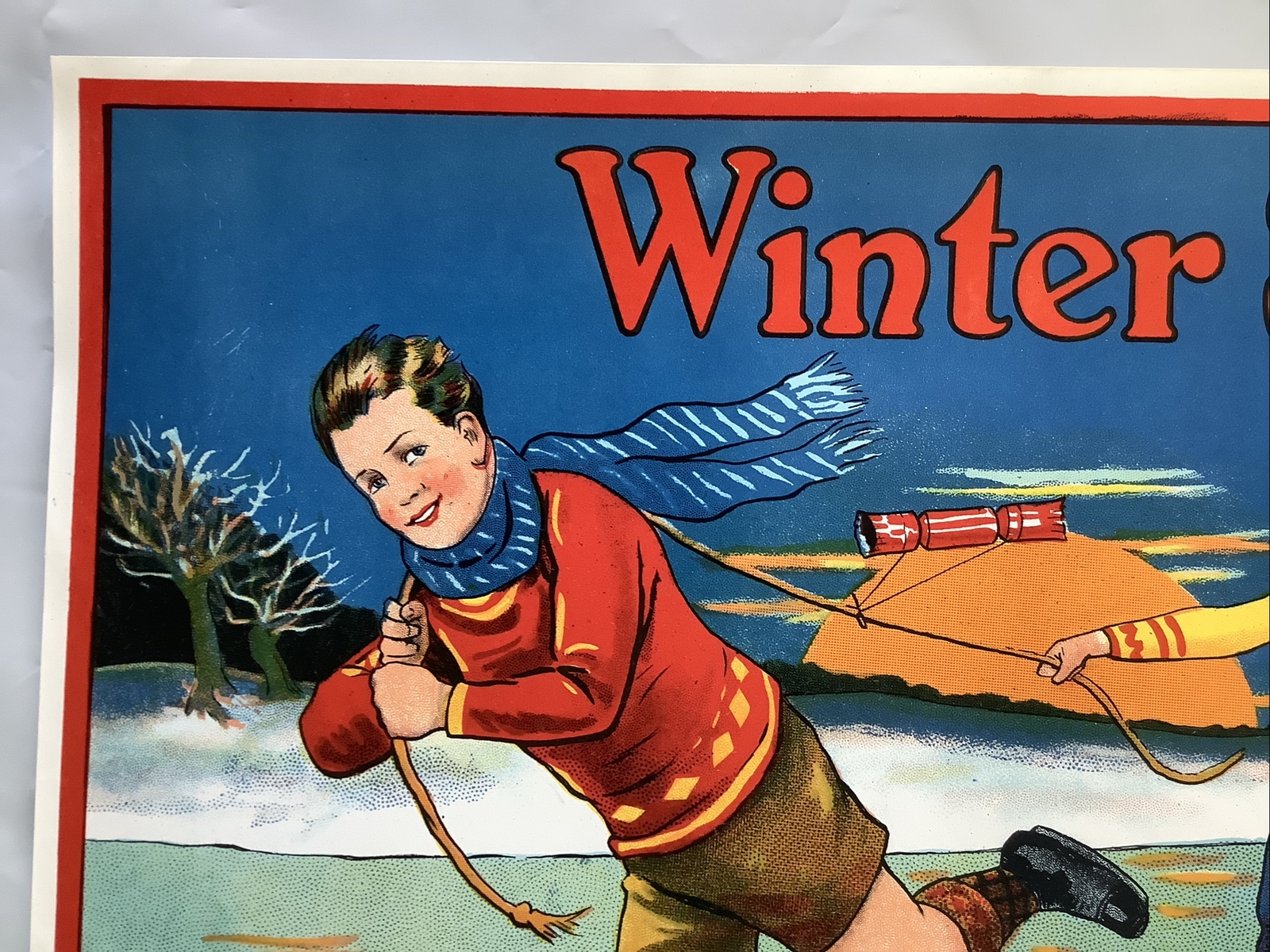 Christmas Cracker Label “Winter sport Crackers” Genuine Vintage | eBay UK