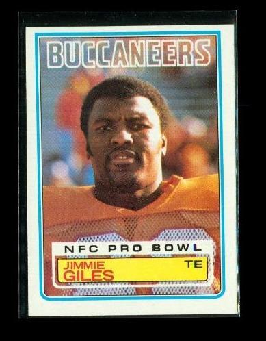 Vintage 1983 TOPPS NFC PRO BOWL Football Card #178 JIMMIE GILES ...