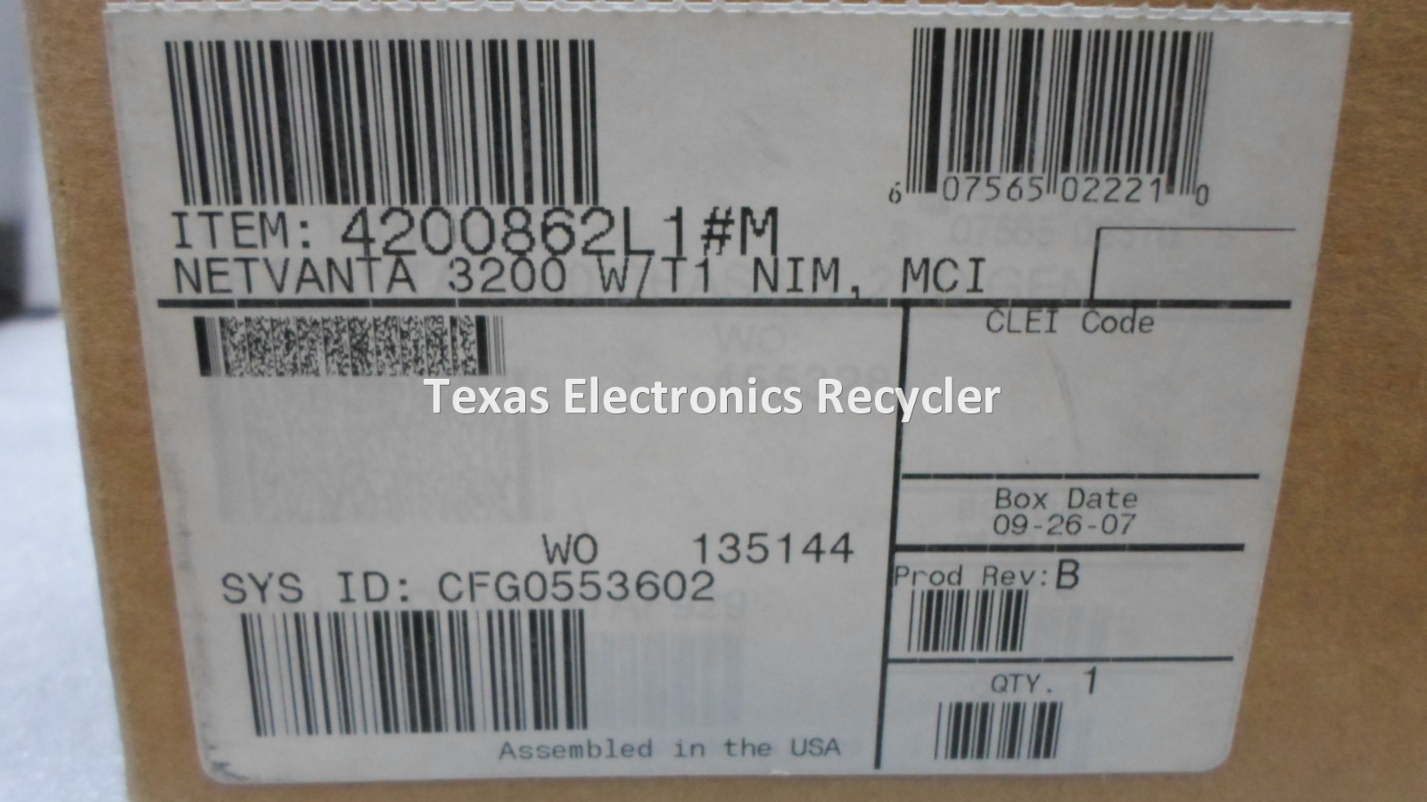 NEW - Adtran 4200862L1 Netvanta 3200 w/ T1 NIM MCI Access Router in ...