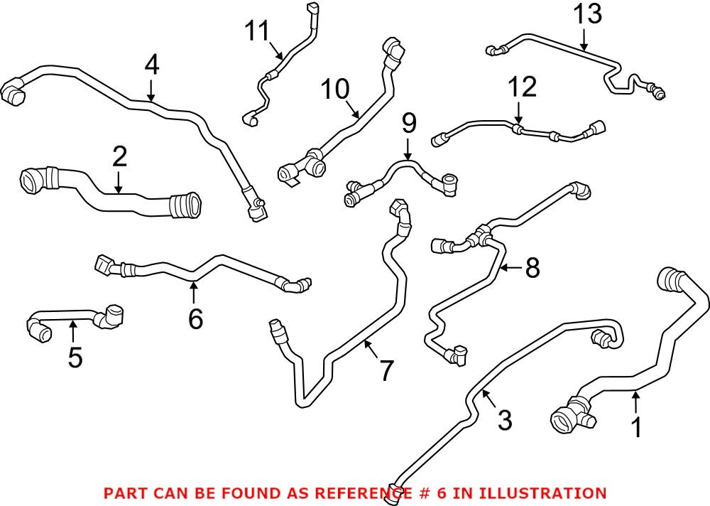 Genuine+OEM+N%2Fa+Engine+Coolant+Hose+for+BMW+17128602617 for sale ...