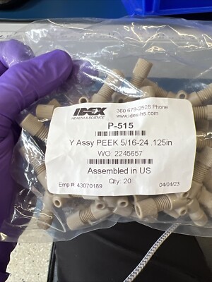 IDEX P-515 Y-Assy PEEK 5/16”-24 Fitting (Pack Of 1) | eBay