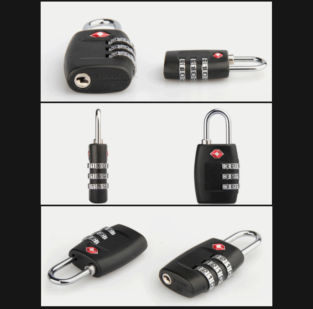 4x TSA Approved Luggage Lock Travel 3 Digit Combination Suitcase ...