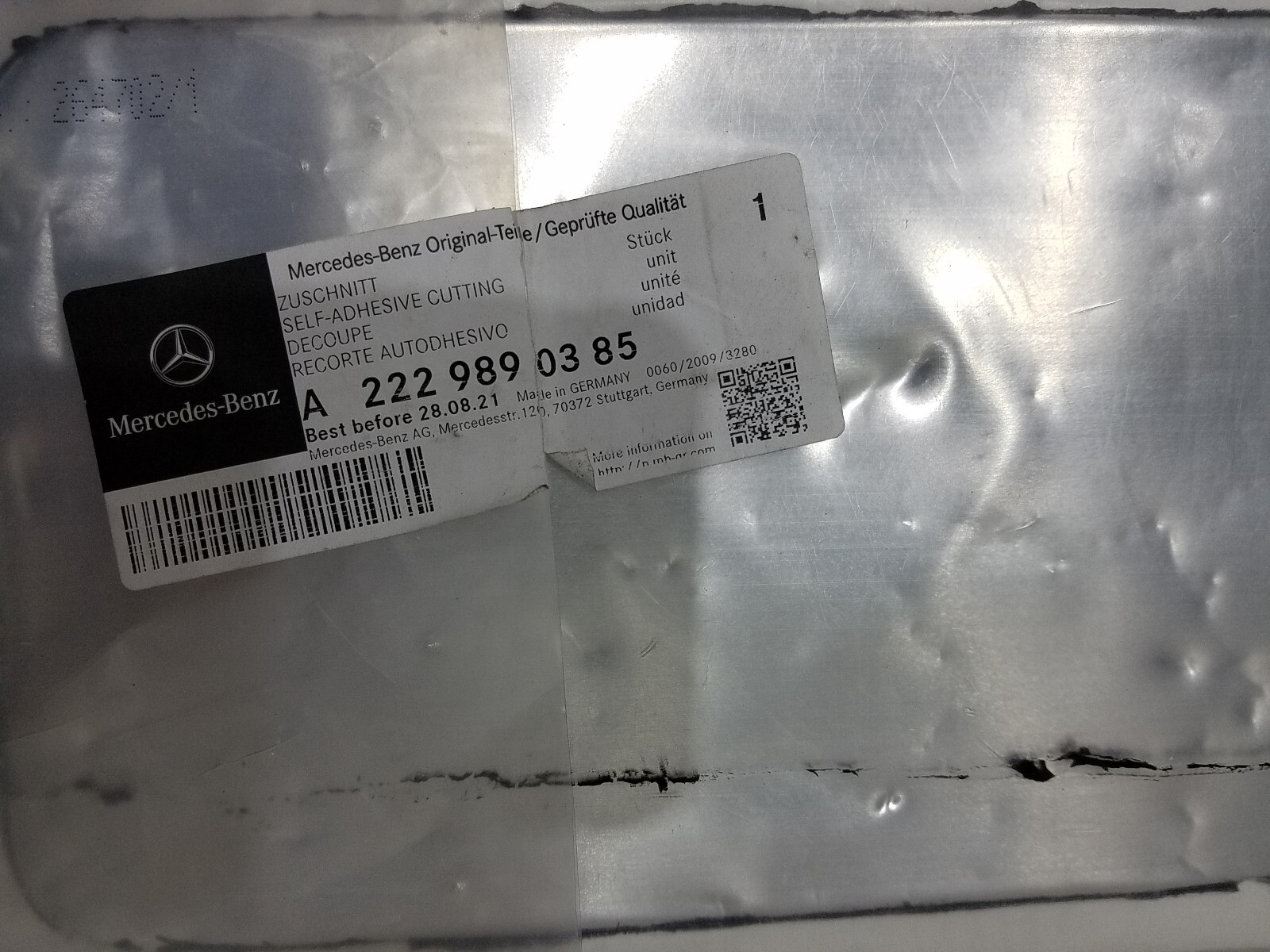 GENUINE MERCEDES S CLASS W222 2013-2020 FRONT DOOR SELF ADHESIVE ...