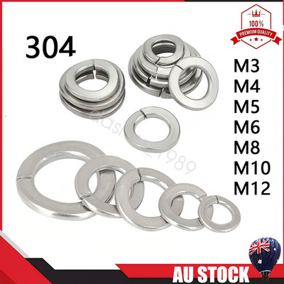 304 Stainless Steel Wave single Coil Spring Lock Washers M3 M4 M5 M6 M8 ...