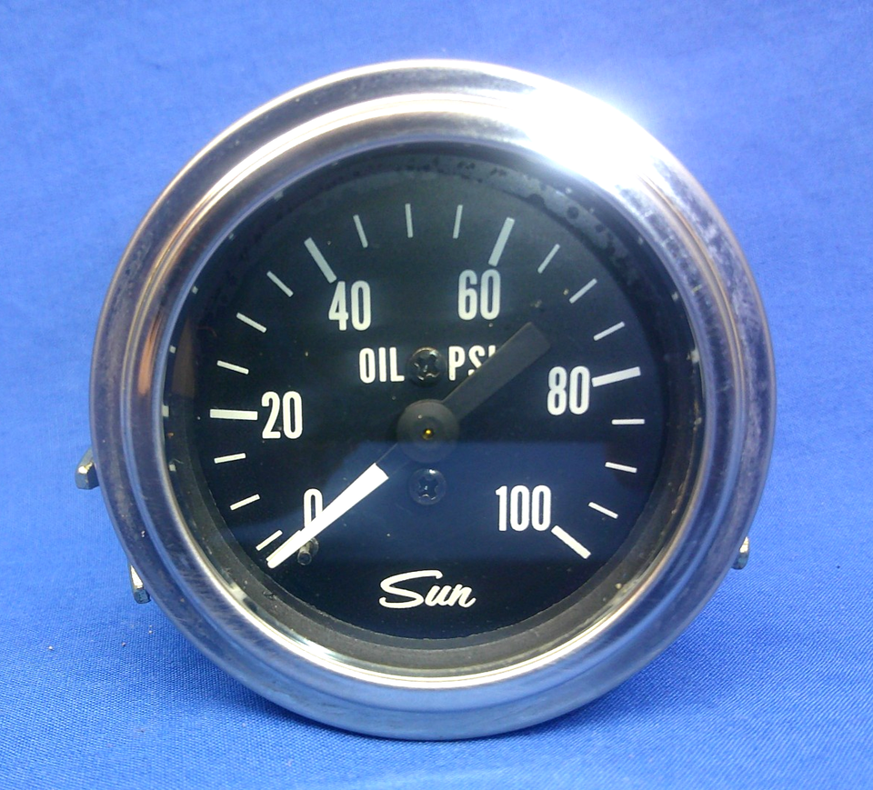 Vintage SUN Oil Pressure Gauge 2" Hot Rod | eBay
