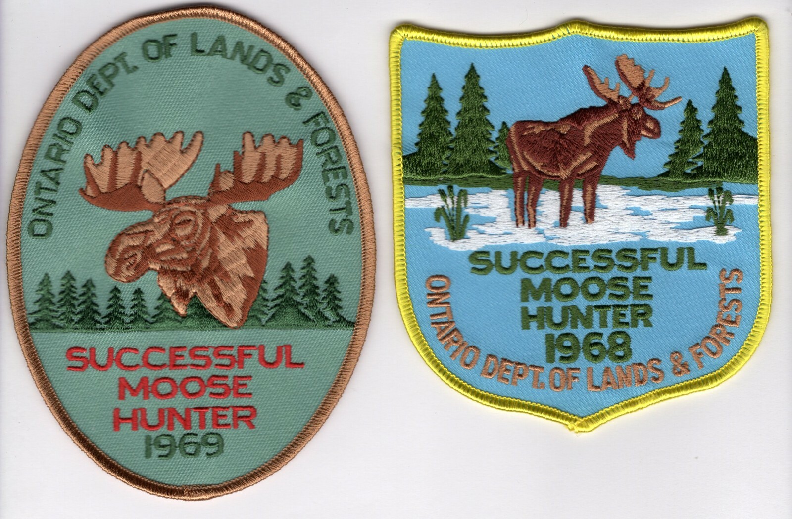 1968-69 Ontario Successful Moose Hunting Patches Reproductions | eBay