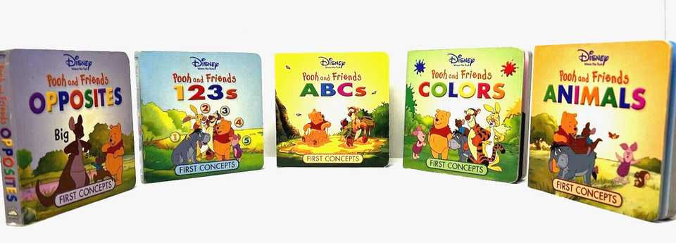 5-Pack Pooh And Friends ABCs Disney Winnie the Pooh First Concepts ...