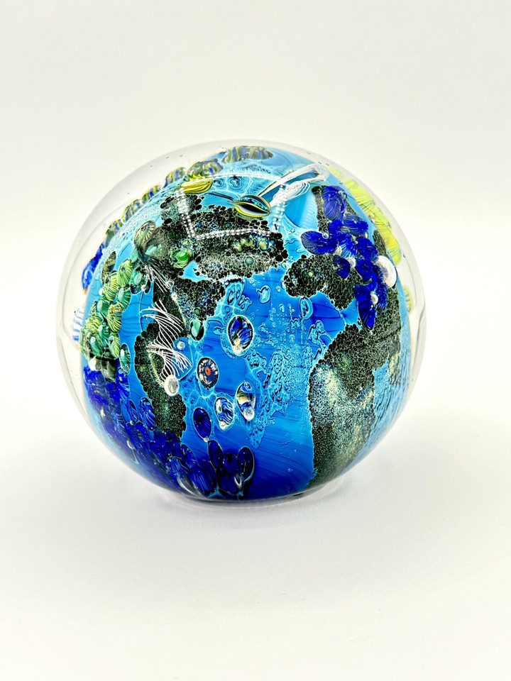 Josh Simpson 4.3 Inch Inhabited Mega-Planet Paperweight Ocean | eBay