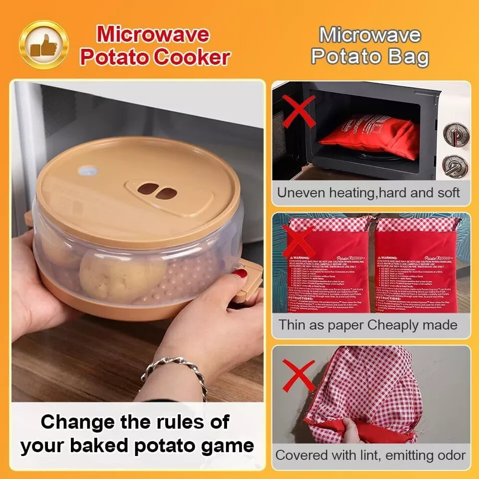 Microwave Baked Potato Cooker As Seen On Tv Cooks In Minutes Tender and ...