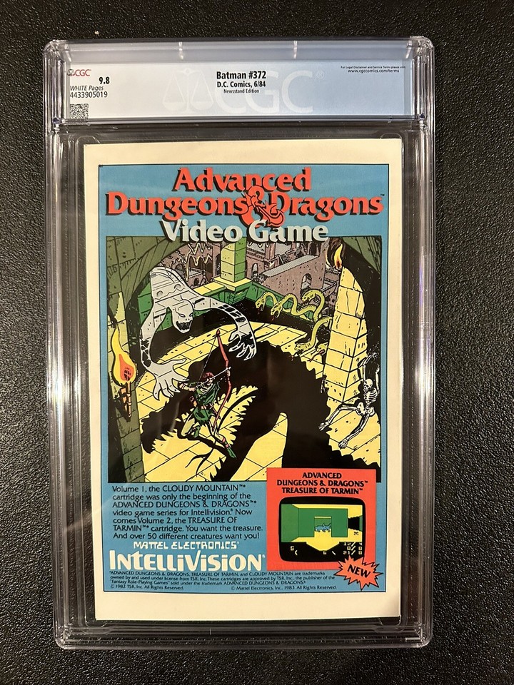 Batman #372 CGC 9.8 Newsstand White Pages - DC Comics 1984- Brand new ...