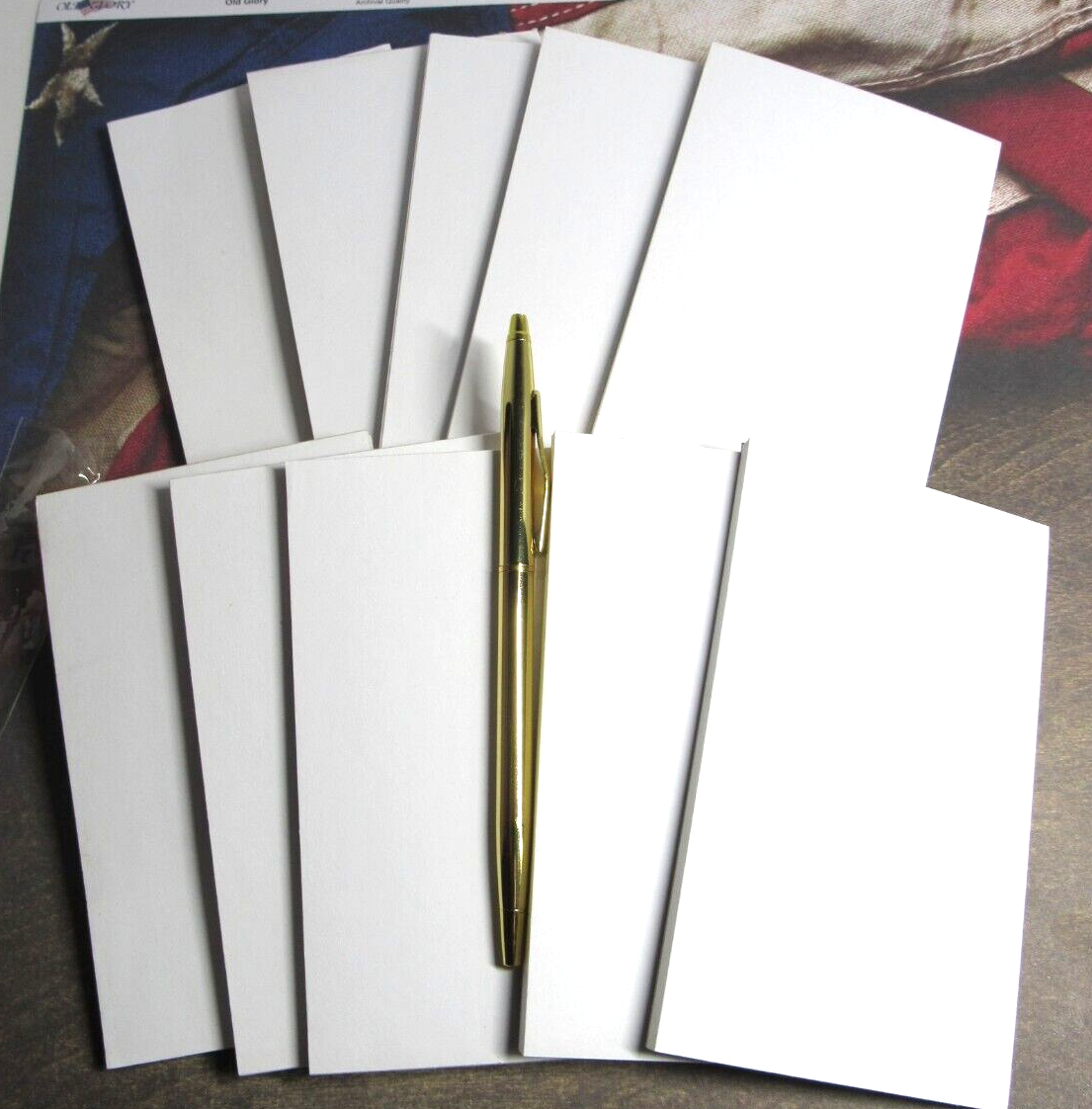 10 POCKET JOTTER NOTEPAD REFILLS-3" x 5" Unlined, Free Metal Pen | eBay