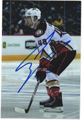 Colby Robak Autographed 4x6 Color Photo Anaheim Ducks #48 White B | eBay