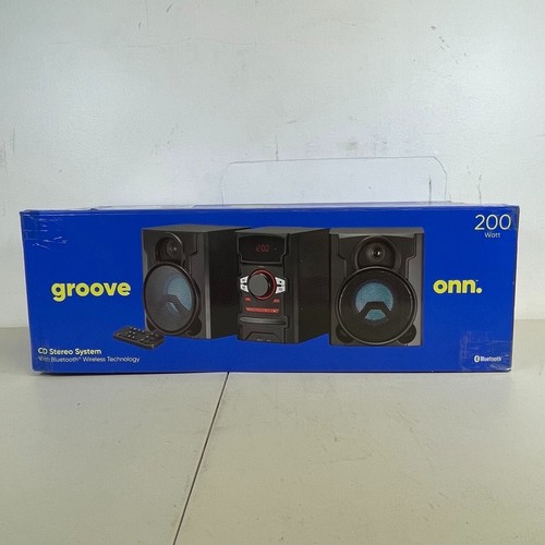 ONN Home Stereo Bluetooth 200 Watt Music System w/ CD Player and FM ...