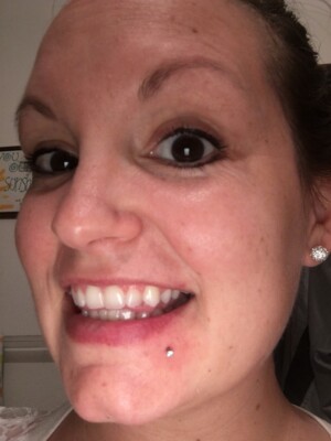 10 Punk Bar Lip Ring Stud Piercing Labret Prong Tragus Body Pierced ...