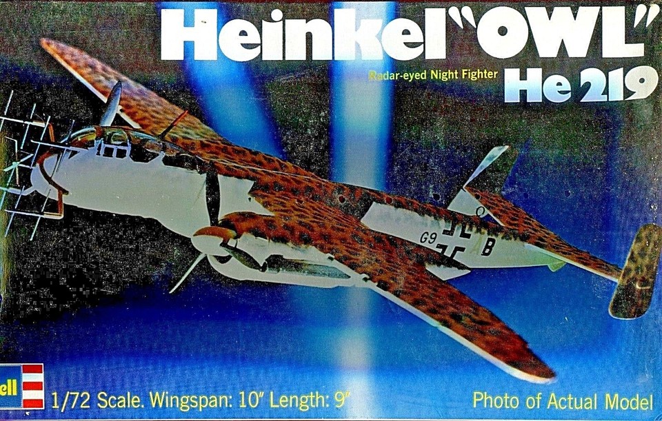 Revell Heinkel Owl He 219 1:72 Scale Military Model Plane Kit H-160 NEW ...