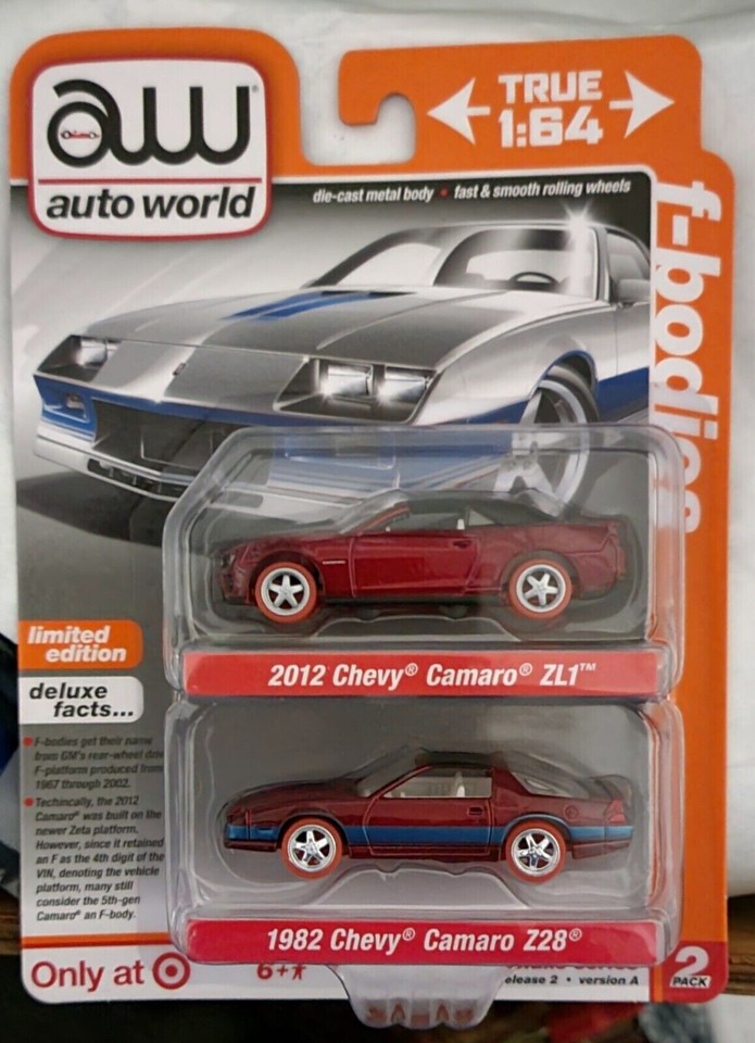 Autoworld Camaro ZL1 & Z28 ULTRA RED - 2 Pack Chase Cars - AW Target ...