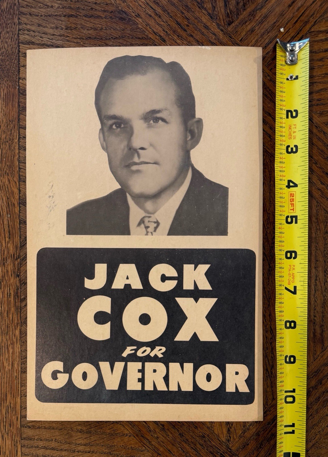 1962 Jack Cox for Governor Campaign Poster – Early Texas GOP Candidate ...