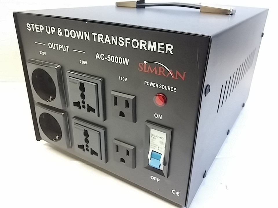 Step Up Down Simran 5000 Watt Voltage Converter Transformer 110 220 ...