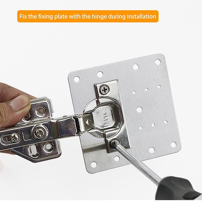 Hinge Repair Plate Rust Resistant Steel Furniture Cupboard Repair Mount ...