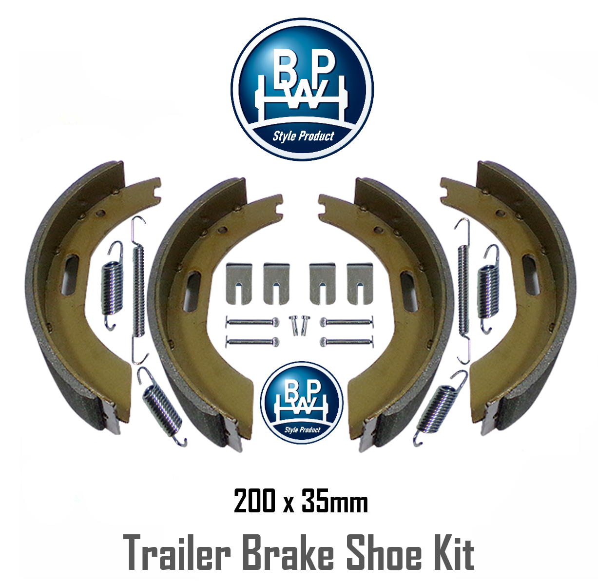 BPW Trailer Caravan Brake Shoes 200mm x 35mm Axle Set S2035-7 RASK x 1 ...