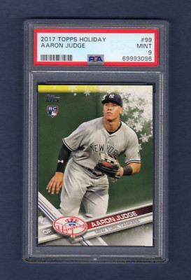 AARON JUDGE 2017 TOPPS HOLIDAY WINTER ROOKIE RC FRESH PSA 9 MINT NEW ...