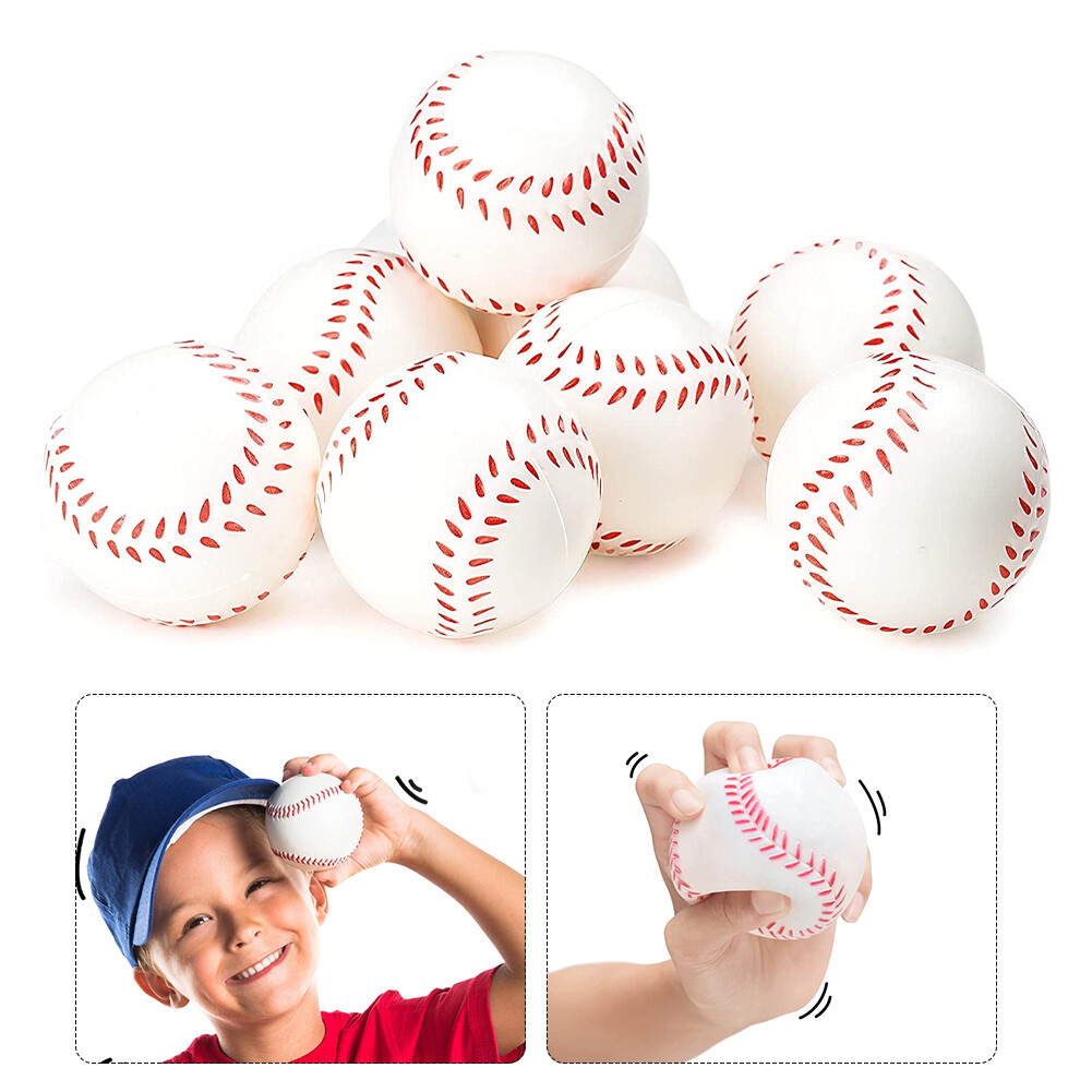 2.5inch Sports Themed Baseball Stress Ball Adults Sponge Foam Party ...