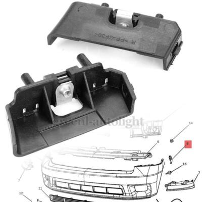 Front Bumper Cover Support Bracket Right & Left Retainers For 2009-2018 ...