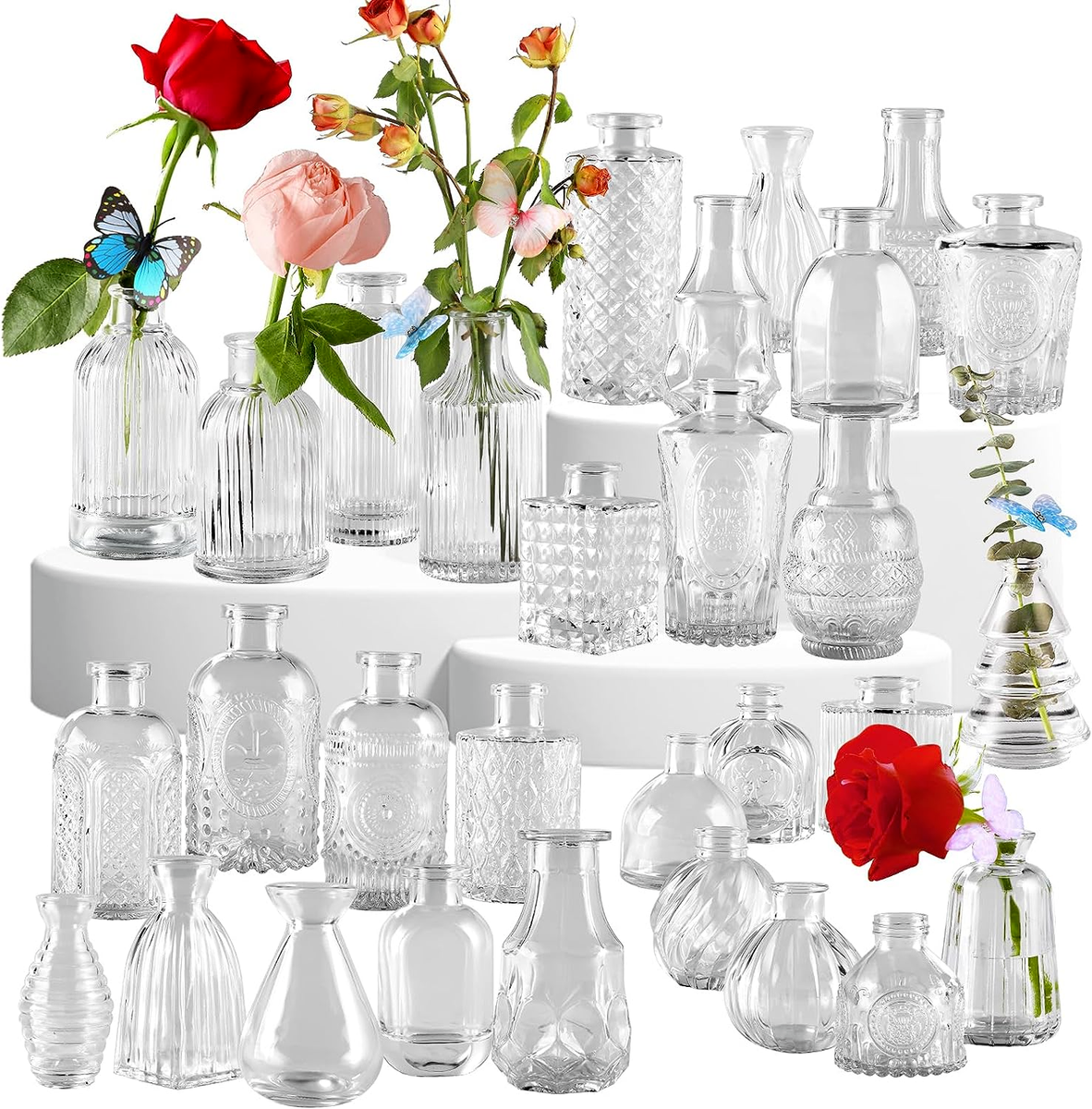 Unique Vases In Bulk Vases For Centerpieces Set Of 12, Unique Small