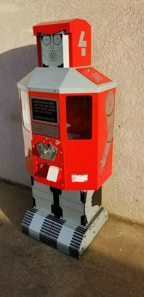 Vintage Zord Robot Toy Prize Vending Machine Trade Stimulator bubble ...
