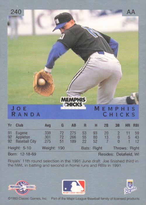 1993 Classic Best #240 Joe Randa | eBay