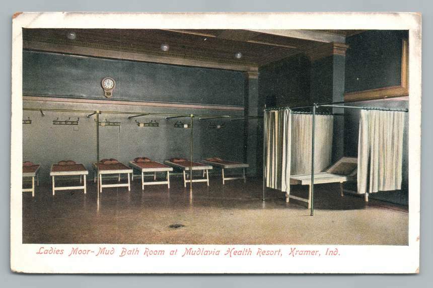 Ladies Mud Bathing Room MUDLAVIA Health Resort KRAMER Indiana~Antique ...