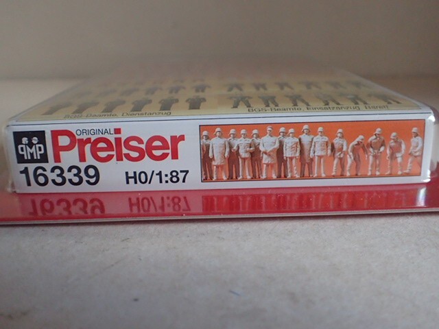 Preiser Feuerwehr Polizei und Rettungsdienst unbemalt 60 St 16339 H0 1: ...