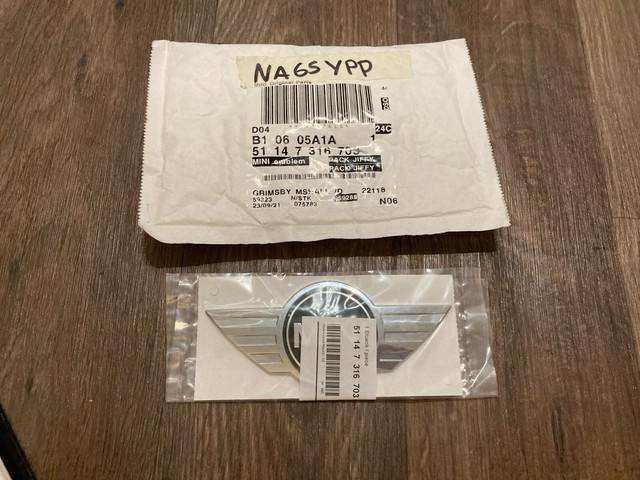 Genuine MINI 'f55 F56 F57' Front Bonnet Emblem 51147316703 for sale ...