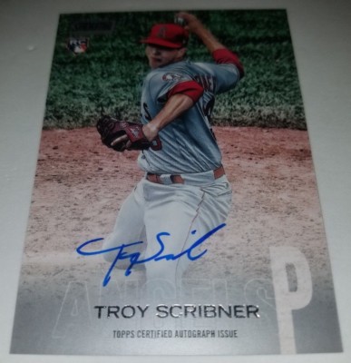 2018 TOPPS STADIUM CLUB TROY SCRIBNER RC AUTO ROOKIE CARD SHORT PRINT SCA-TS | eBay