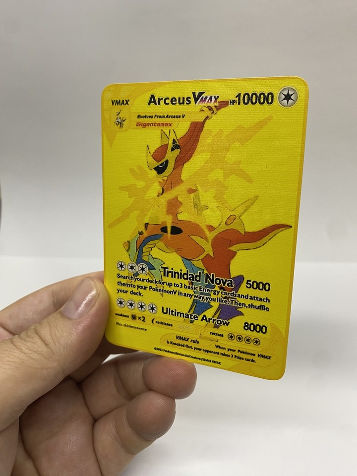 Arceus VMAX Gold Metal Pokémon Card-Collectible Gift Display！Christmas ...
