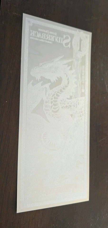Silver Dragons Silverback 2023 Silver Aurum Note 1/1000th OZ. .999 LTD ...