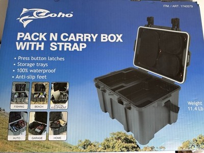 Coho Pack N Carry Waterproof Storage Box with Strap Dark Gray | eBay