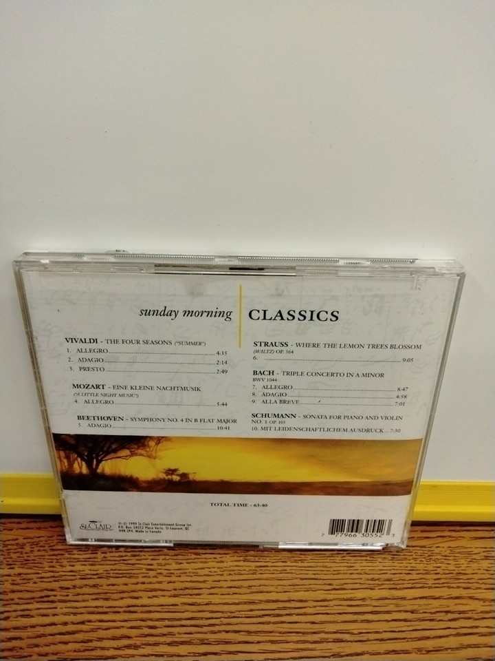 Sunday Morning Classics CD classical music Bach Mozart Beethoven | eBay