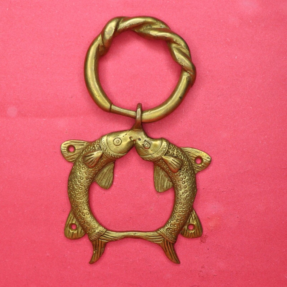 Handcrafted Brass Two Joint Fish Shape Doorbell Victorian Finish Door ...