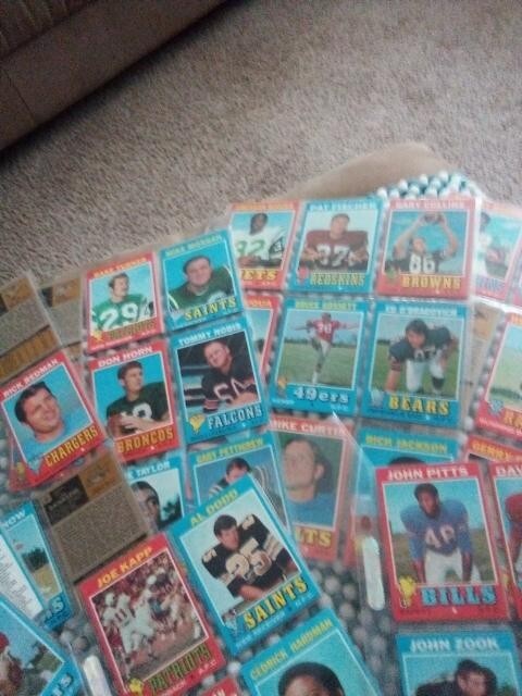 1971 Topps Football Complete Set NM RCs Bradshaw-MeanJOE-Sanders-Lanier ...