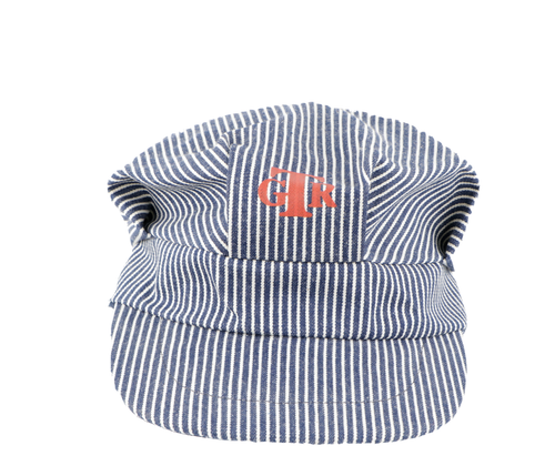 Vintage 50s GTR Railroad Conductors Hat Cap Snapback Hickory Striped ...