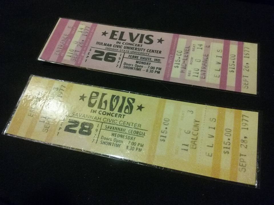 Two ELVIS PRESLEY 1977 REPRODUCTION/REPLICA CONCERT TICKETS ticket | eBay