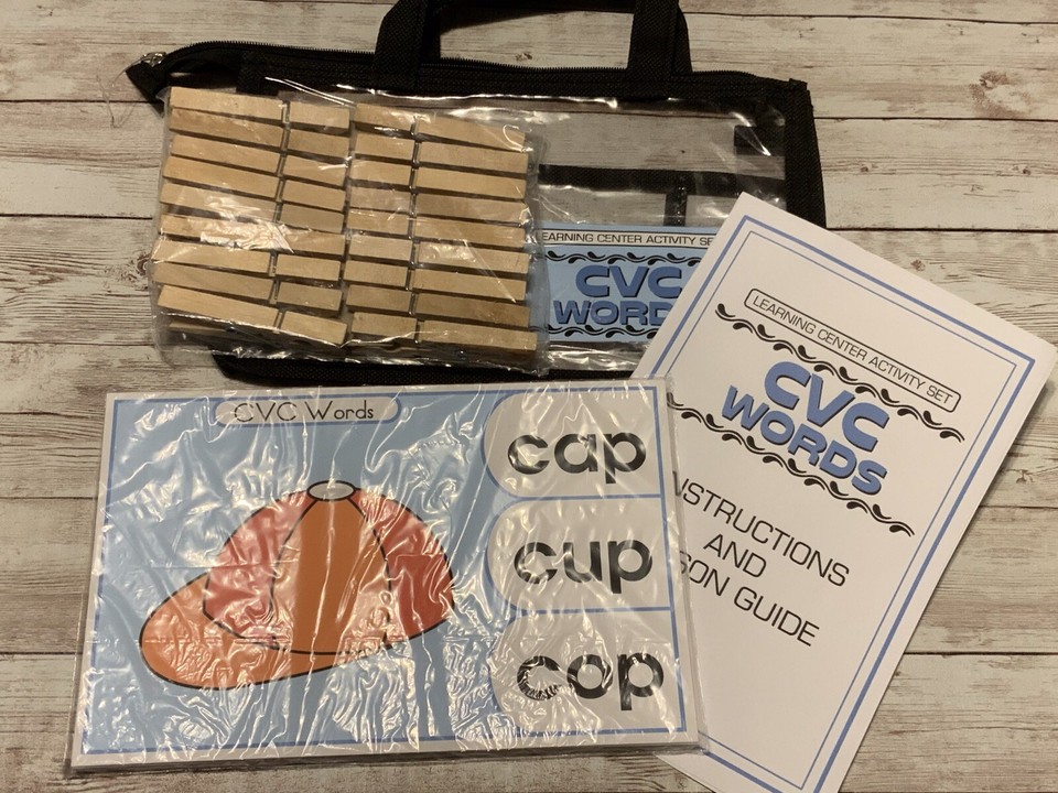 Learning Center Activity Set - CVC Words - Clothespin Learning Center ...