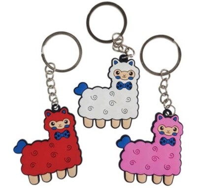 Llama Party Favour Key Rings / Bag Tags 3pk - Llama Party Supplies ...