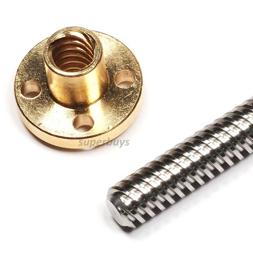 3D Printer 200mm Threaded Rod T8 Stepper Motor Screw Nut 8mm ...