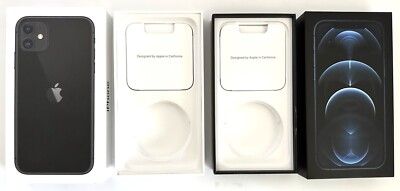 APPLE IPHONE BOX ONLY IPHONE 11 BLACK & IPHONE 12 PRO BLUE (BOXES ONLY ...
